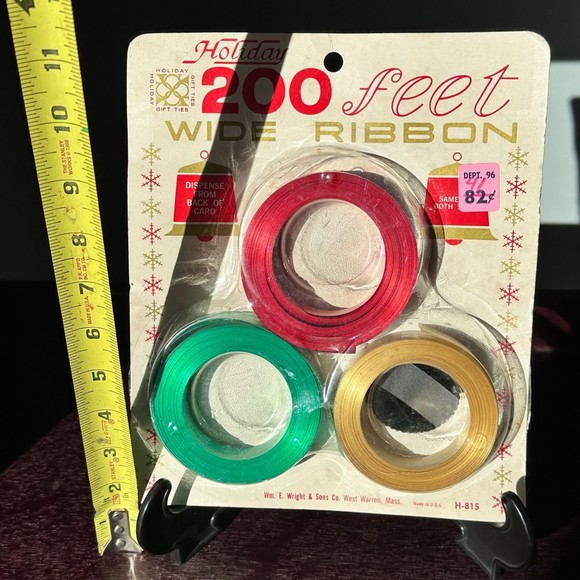 Wm E Wright & Sons | Holiday | Vintage Christmas Ribbon Dispenser Pack ...